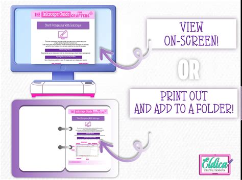 Inkscape Guide For Cricut Crafting Inkscape Cheat Sheet Inkscape Ebook Learn How To Use