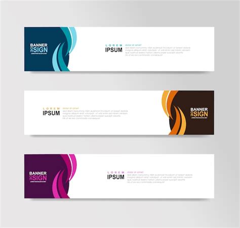 Premium Vector Templates Of Horizontal Web Banner Website Header SEO