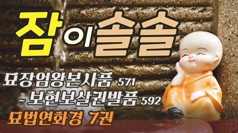 묘한 이야기 들으며 이밤 솔솔하게 잠을 청해요 묘법연화경 02 022 묘장엄왕본사품 571p 보현보살권발품 592p