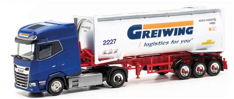 Herpa 315821 Daf Xg Drucksilo Sattelzug Greiwing W Schmidt Gmbh