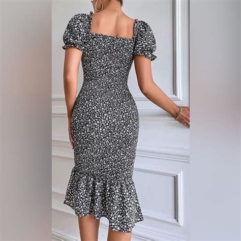 Prettygarden Dresses Prettygarden Womens Summer Floral Midi Bodycon