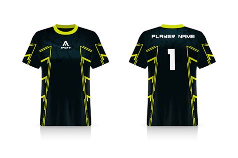 사양 축구 스포츠 모형 E스포츠 게임 티셔츠 저지 템플릿 유니폼을 모의 벡터 일러스트 디자인 0명에 대한 스톡 벡터 아트 및 기타 이미지 Istock