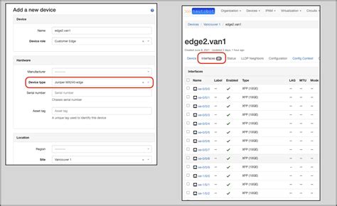 Interfaces Nautobot Documentation
