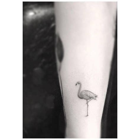 Single Needle Flamingo Tattoo On The Wrist Wrist Tattoos For Guys