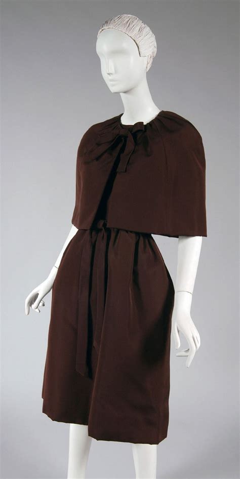 1959 Womans Dress Capelet And Belt By Gustave Tassell