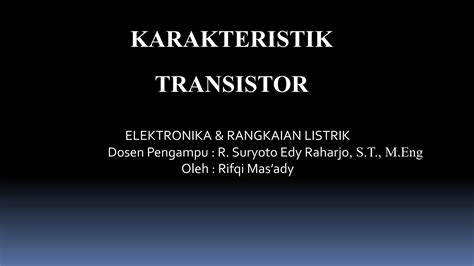Transistor Ppt