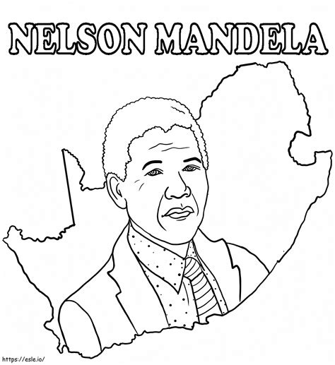 Nelson Mandela Para Colorir