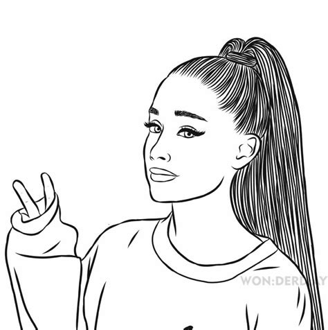 Collection Of Ariana Grande Coloring Pages Free Printable