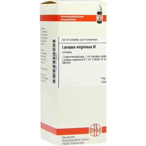Lycopus Virginicus Urtinktur 50 Ml Dilution 02118444