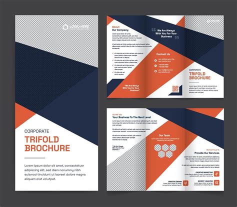 Plantilla De Folleto Corporativo Tríptico Diseño De Vector De Folleto