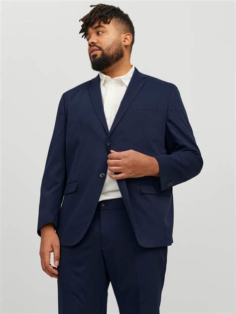 Plus Size Slim Fit Tailored Trousers Dark Blue Jack And Jones®
