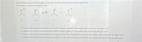 Solved Predict The Position Of The Equilibrium For The