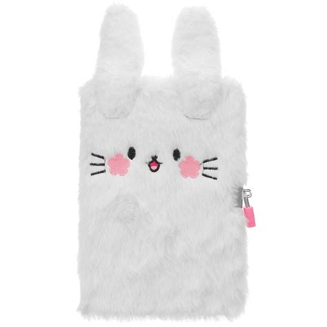 Plush Cover Notebook Fluffy Notebook Cartoon Cat Plush Notepad With