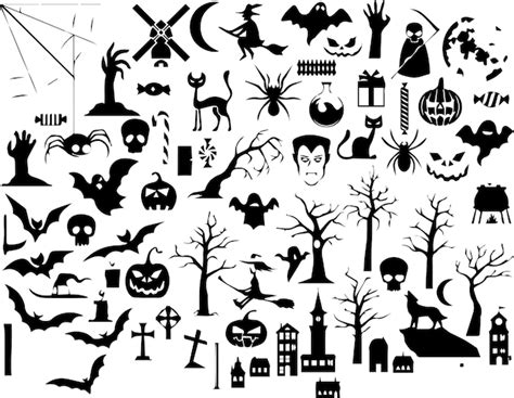 Elementos Vectoriales Gratuitos Para El Fondo De Halloween Vector Premium Generado Con IA