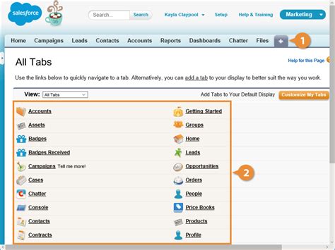 Tabs And Apps Customguide