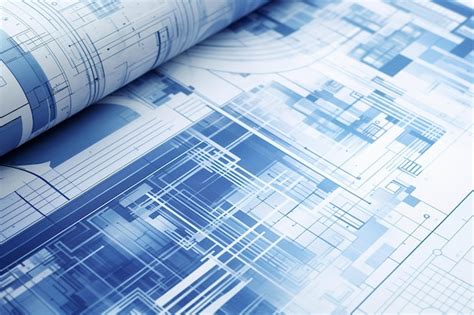 Premium Photo Blueprint Blueprint Texture Background Pattern