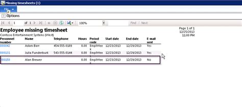 Missing Timesheets Report Microsoft Dynamics Ax 2012 Microsoft Dynamics 365 Blog