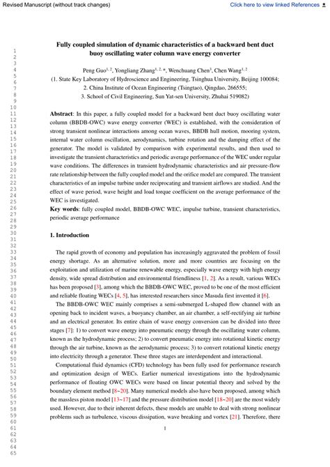 Pdf Fully Coupled Simulation Of Dynamic Characteristics Of A Backward