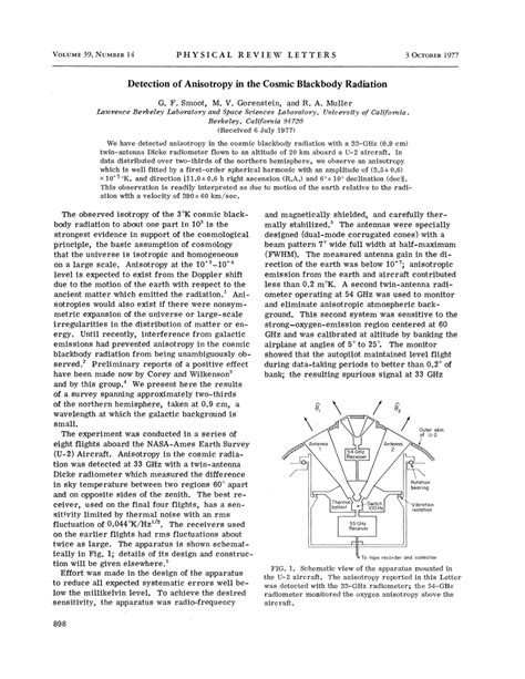 Pdf Detection Of Anisotropy In The Cosmic Blackbody Radiation