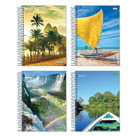 Caderno Espiral Capa Dura Brasilidade Folhas Jandaia Shopee Brasil
