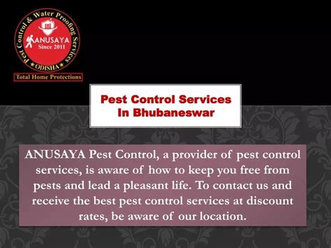 Ppt Best Pest Control Services In Bhubaneswar Anusaya Pest Control