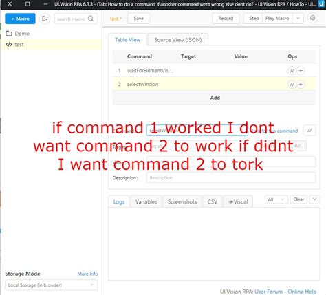 how to do a command if another command went wrong else dont do howto
