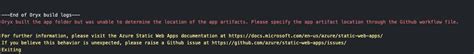 oryx build gives error if optional parameters are not set · issue 140