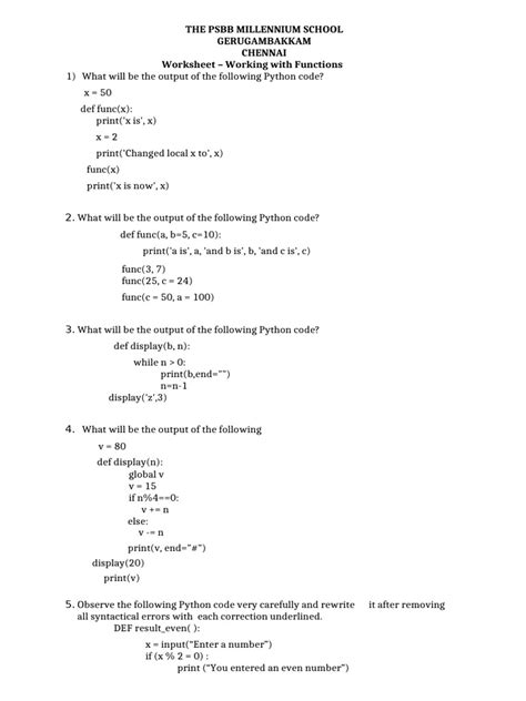 python function worksheet pdf parameter computer programming computer programming