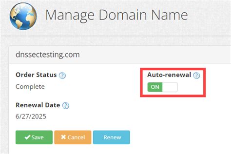 How To Set My Domain Name To Renew Automatically Domain Registration