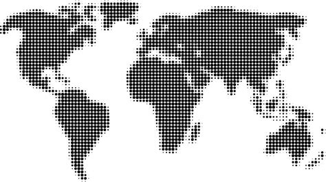 Halftone World Map Black And White World Map 36197027 Vector Art At
