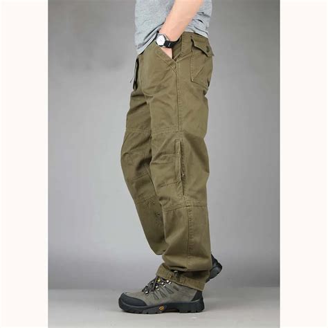 New Arrival Men Long Pants Cotton Wide Leg Loose Casual Cargo Pants Hip