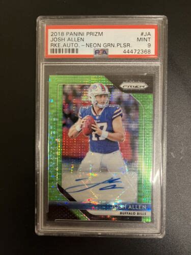2018 Panini Prizm Rookie Autographs Neon Green Pulsar Prizm Josh