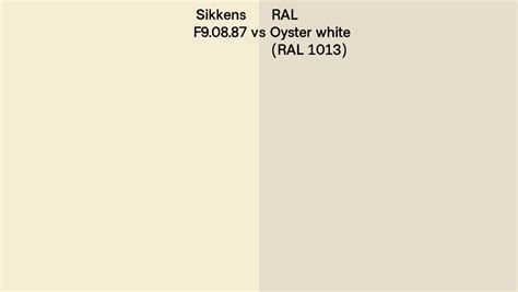 Sikkens F90887 Vs Ral Oyster White Ral 1013 Side By Side Comparison