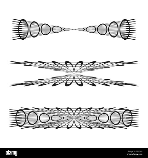 Decorative Border Element Ornate Divider Line Elegant Horizontal Accent Symmetrical Pattern