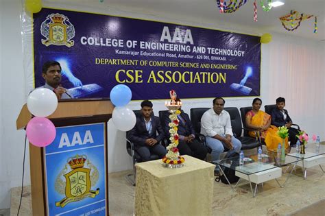 Cse Association Inauguration Aaa College Of Engineering And Technology Sivakasi