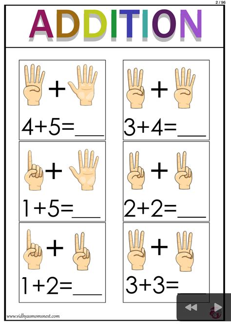 Addition Workbook Level 1 Vidhyas Momsnest