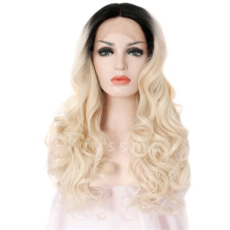 Ombre Blonde Wave Synthetic Lace Front Wigs Deborah