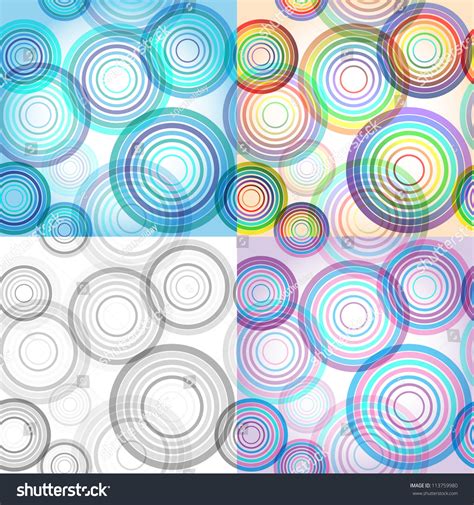 Set Four Abstract Circle Patterns Vector Stock Vector Royalty Free 113759980 Shutterstock