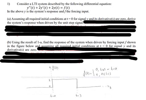 Solved 1 Consider A Lti System Described By The Following