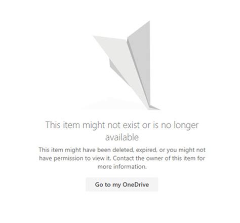 The Message This Item Might Not Exist Or Is No Longer Available