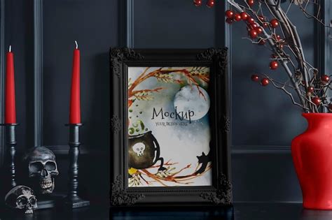 Premium Psd Gothic Frame Mock Up Design