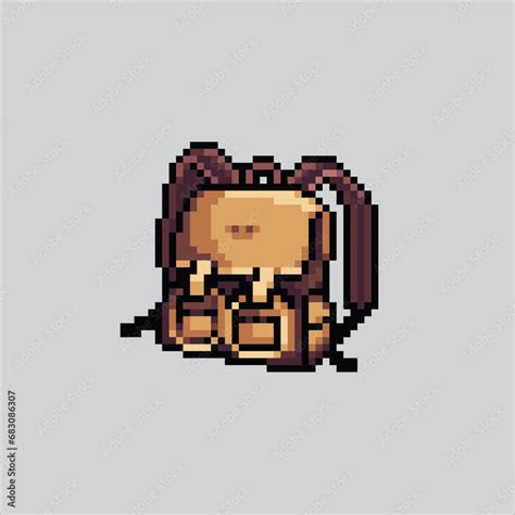 Pixel Art Illustration Backpack Pixelated Backpack School Backpack Bag Pixelated For The Pixel