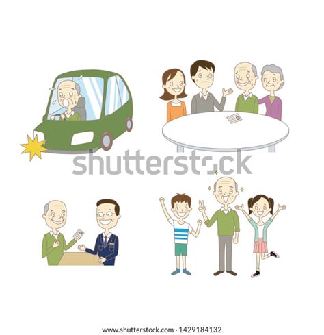 Old Man Driving Car Stock Vector Royalty Free 1429184132 Shutterstock