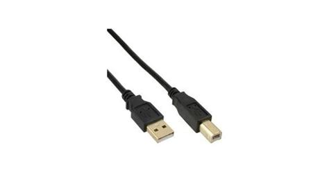 Inline Usb 20 Cable Type A Male Type B Female Black Gold Plated 3m