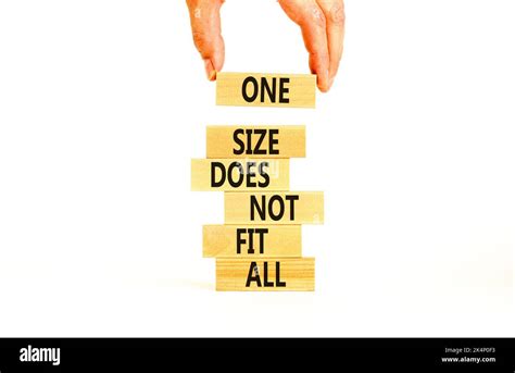 One Size Does Not Fit All Symbol Concept Words One Size Does Not Fit