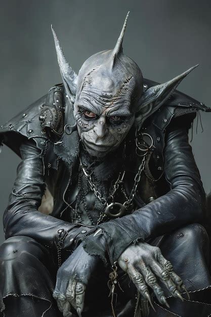 Goth Goblin Dressed In Latex High Quality High Resolution Premium Ai