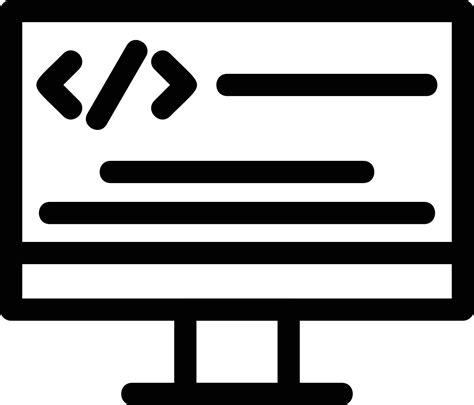 Programming Line Icon Vector Art At Vecteezy
