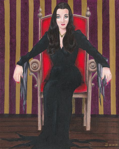 Morticia Addams Fan Art Illustration Etsy