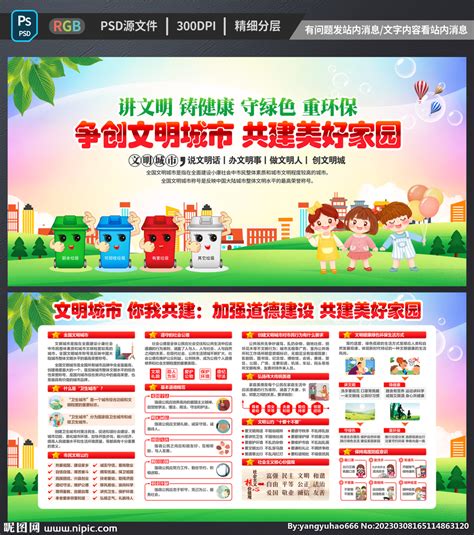 争创文明城市设计图展板模板广告设计设计图库昵图网