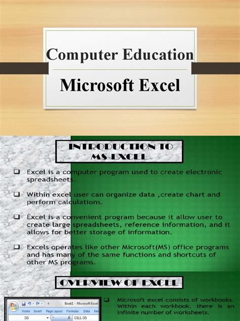 an introduction to spreadsheet fundamentals using microsoft excel pdf